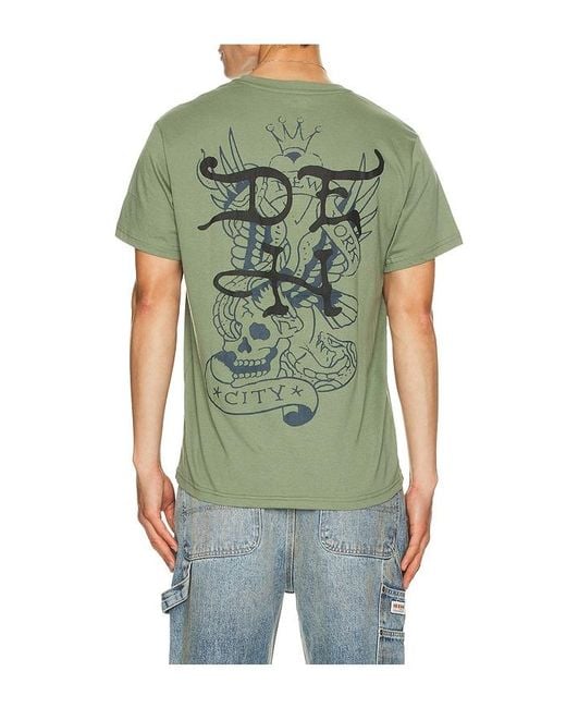 Ed Hardy Heart Skull Tee in Green for Men | Lyst UK