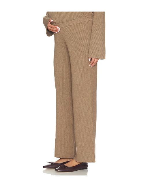 HATCH The Beatrice Ribbed Knit Pant in Natural | Lyst UK