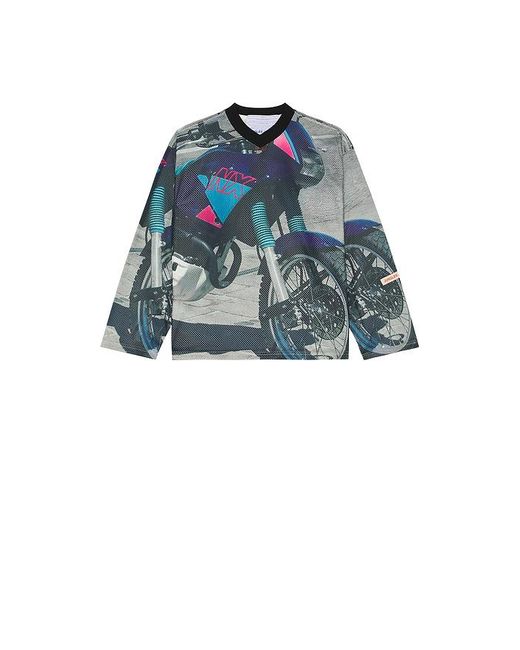 JUNGLES JUNGLES Marsielle Moto Jersey in Blue for Men | Lyst UK