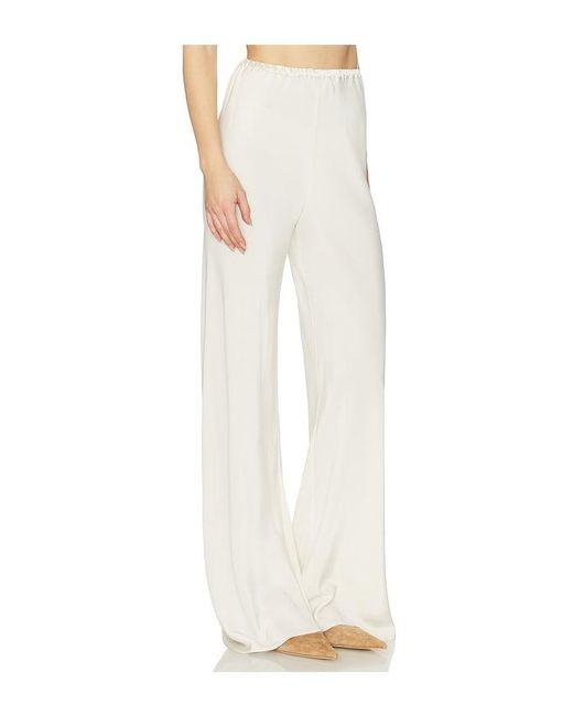 SABLYN Naomi Bias Cut Pull On Pant in White | Lyst UK