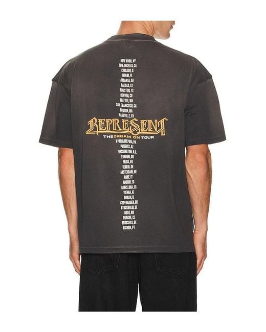 Represent Golden Tour Tee in Black for Men | Lyst UK