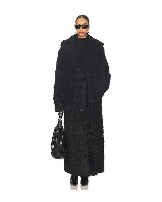 MARRKNULL Two-piece Waxed Trench Coat in Black | Lyst