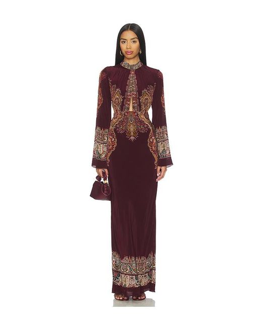 Hemant & Nandita Long Dress in Red | Lyst UK