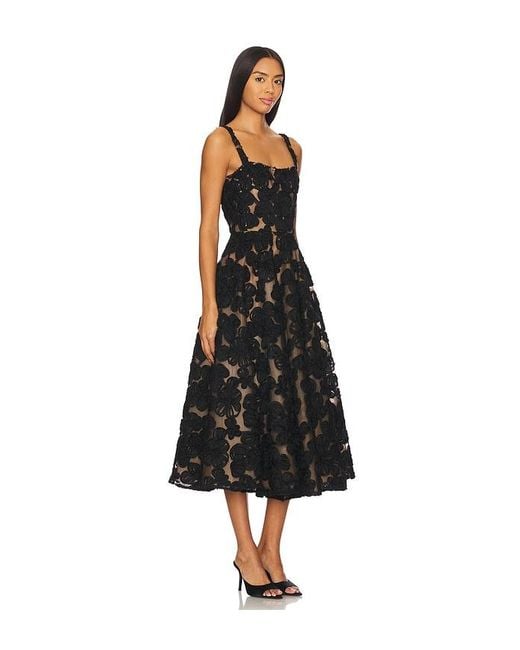 Bronx and Banco Sabrina Midi Dress in Black | Lyst