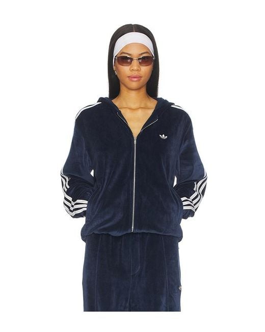 adidas Originals X Wales Bonner Velour Track Jacket in Blue | Lyst UK