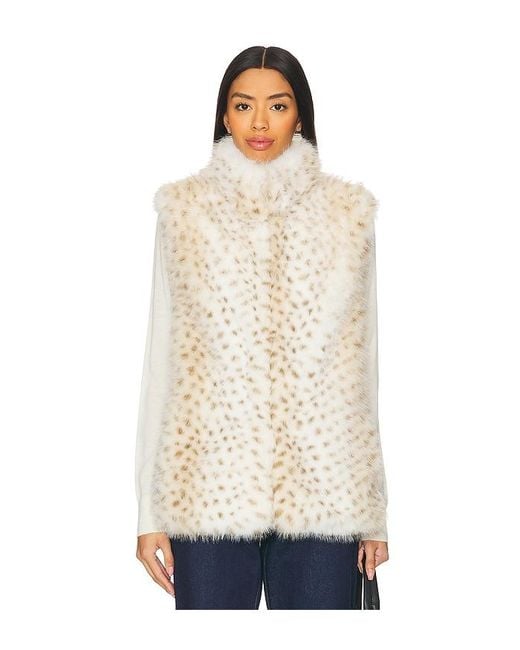 Generation Love Mimi Leopard Faux Fur Vest in Natural | Lyst