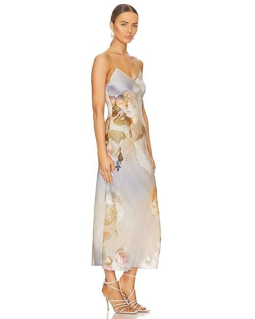 AllSaints Bryony Rosalia Dress in Metallic | Lyst