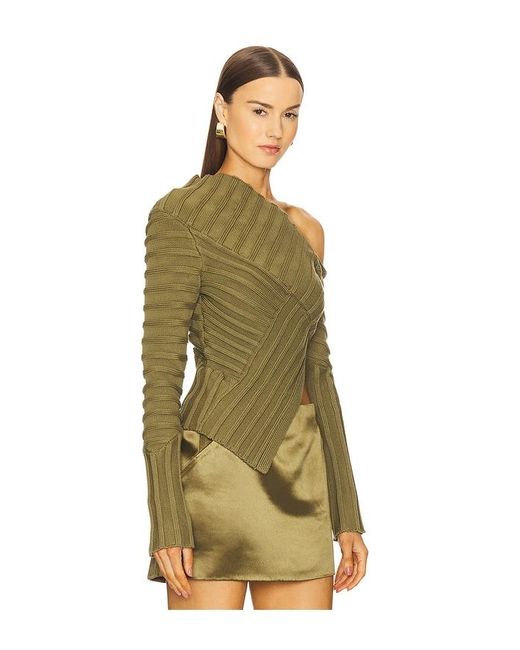 Cult Gaia Jaidan Knit Top in Green | Lyst