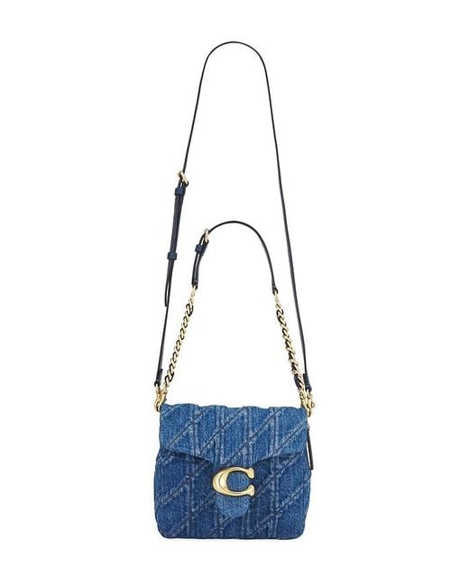 COACH Quilted Denim Times Square Tabby Bag in Blue | Lyst