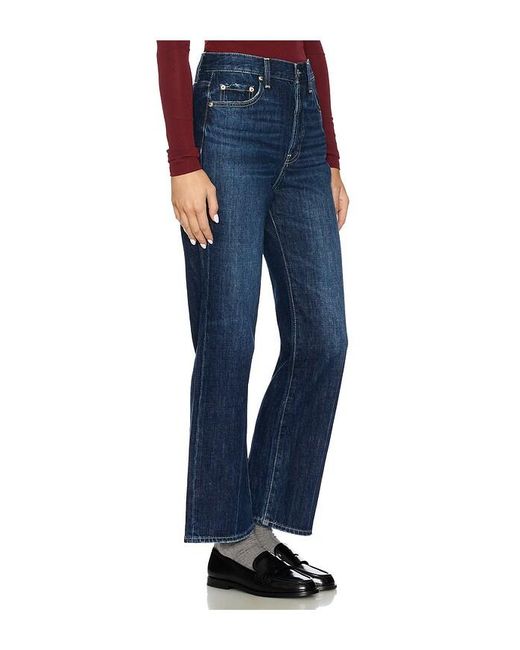 Pistola Petite Cassie High Rise Wide Leg in Blue | Lyst