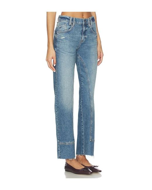 Free People X We The Free Risk Taker Mid-Rise Straight in Blue | Lyst