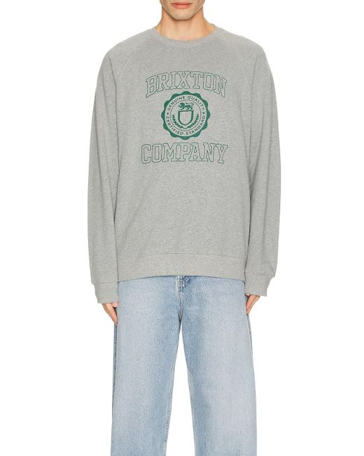 メンズ Brixton University クルーセーター グレー | Lyst