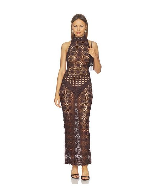 Bec & Bridge Ania Halter Maxi Dress in Brown | Lyst UK