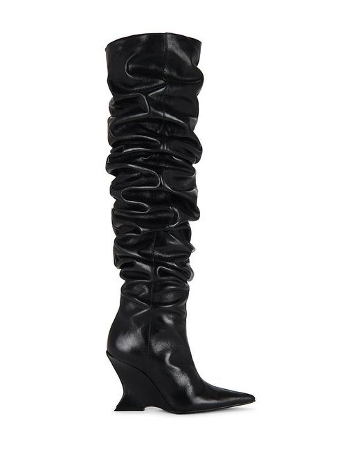 SCHUTZ SHOES Siena Over The Knee Slouch Boot in Black | Lyst UK