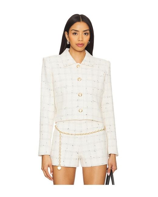 Generation Love Patricia Tweed Jacket in White | Lyst