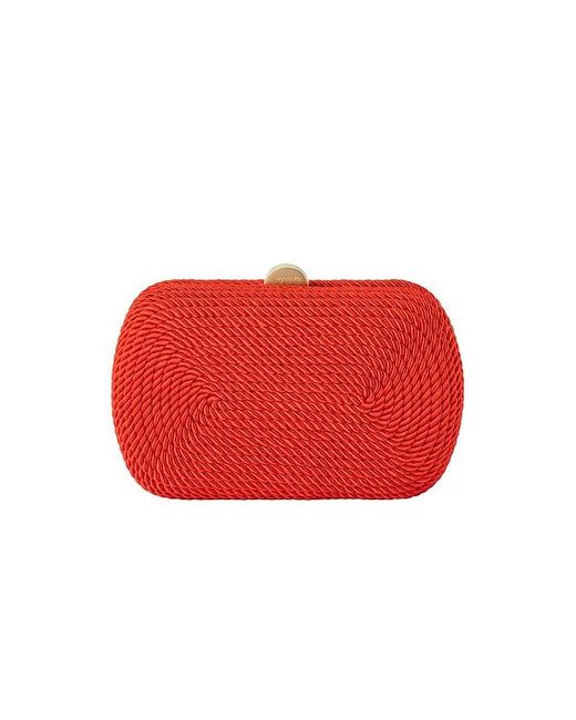 OLGA BERG Martina Coiled Rope Clutch in Red | Lyst