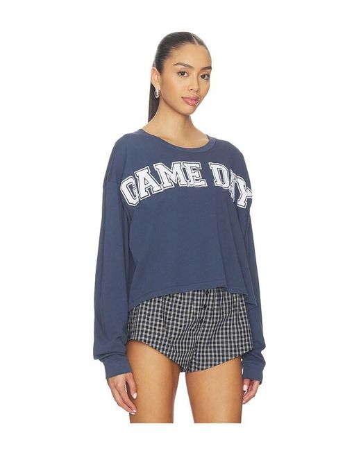 Daydreamer Game Day Meet & Greet Long Sleeve Top in Blue | Lyst UK