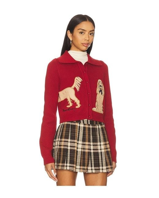 House Of Sunny The Lady Tripper Cardigan in Red | Lyst
