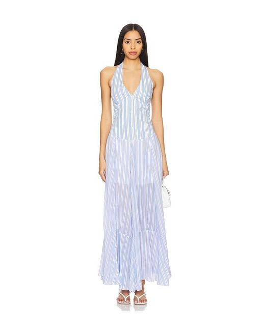 SWF Halter Vest Maxi Dress in White | Lyst