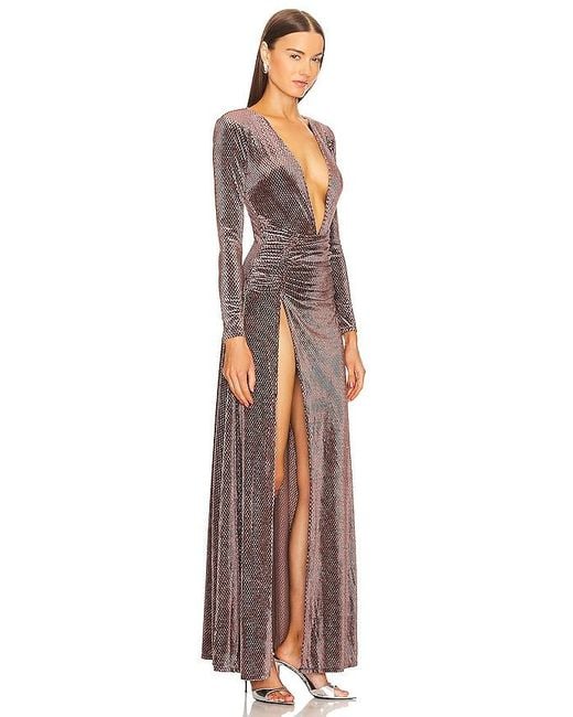 Michael Costello X Revolve Sheana Gown in Gray | Lyst