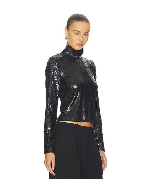 Rag & Bone Lucy Sequin Turtleneck in Black | Lyst UK