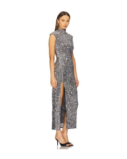 Bardot Kelso Velvet Sequin Maxi Dress in Black | Lyst