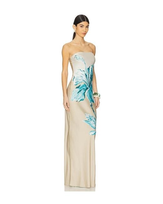 Rococo Sand Strapless Maxi Dress in Blue | Lyst