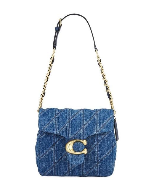 COACH Quilted Denim Times Square Tabby Bag in Blue | Lyst