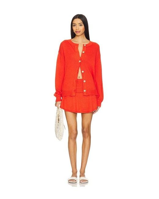Free People X Free-Est Ameena Sweater Set in Red | Lyst