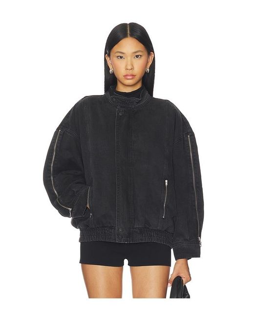 seventy + mochi Oversized Juno Zip Jacket in Black | Lyst UK