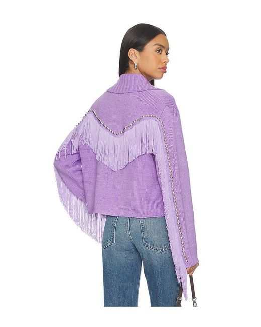 Urban Outfitters Cropped Rodeo Cardigan in Purple | Lyst UK