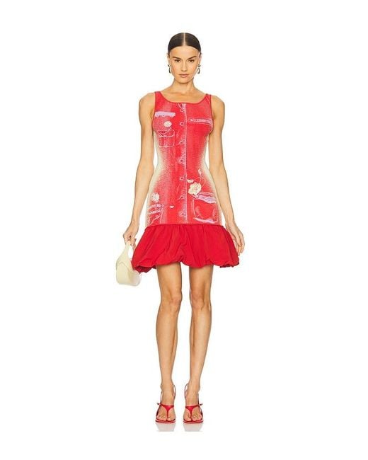 Ph5 Daphne Reversible Tank Dress in Red | Lyst