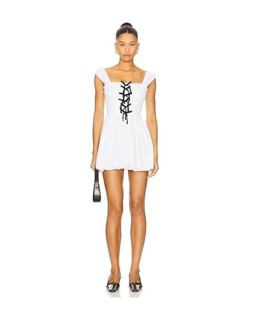 Show Me Your Mumu Mabel Mini Dress in White | Lyst