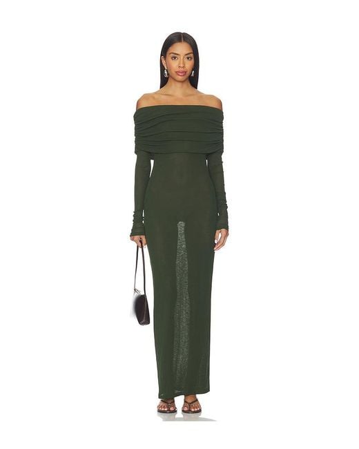 superdown Chantal Sheer Gown in Green | Lyst UK