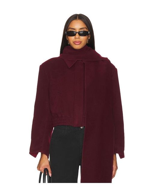 SELMACILEK Scarf-Detailed Cachet Bomber Jacket in Red | Lyst