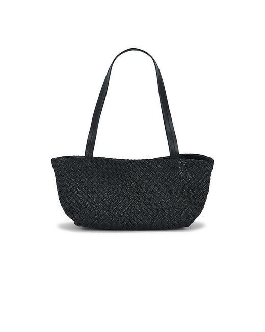 St. Agni Petit Woven Trapeze Bag in Black | Lyst