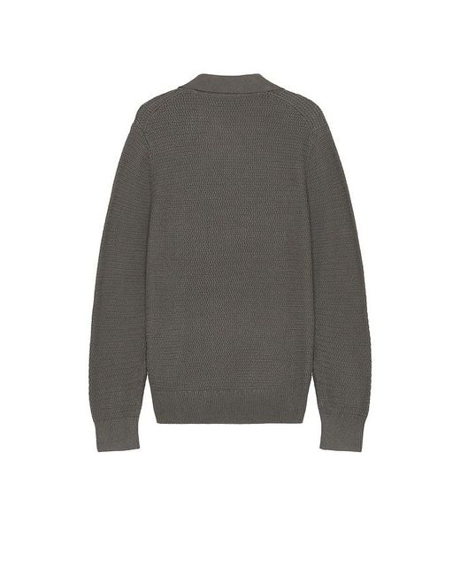 Vince Craftsman Rib Johnny Polo in Gray for Men | Lyst