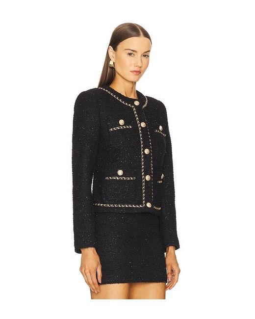Generation Love Velma Tweed Jacket in Black | Lyst