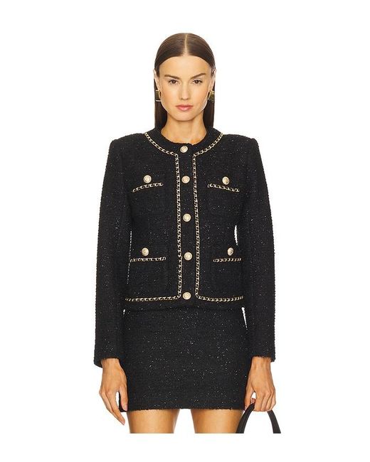 Generation Love Velma Tweed Jacket in Black | Lyst