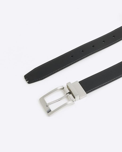River Island Reversible Embossed Belt in White for Men | Lyst UK