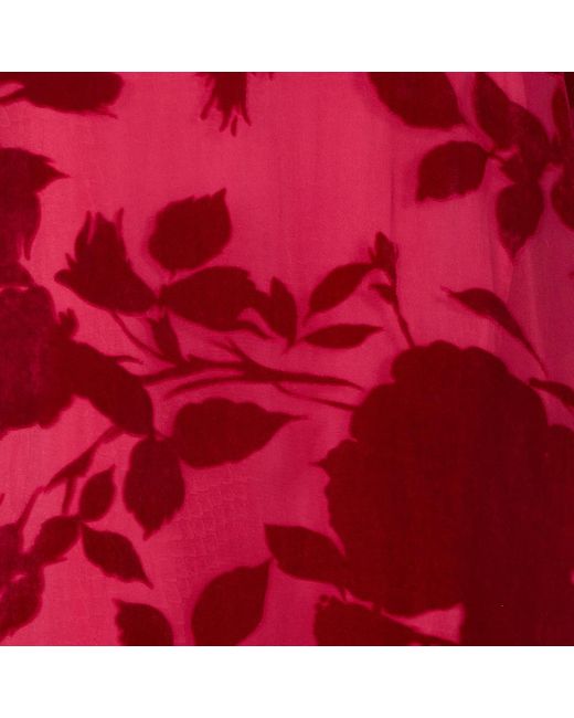 Roberto Cavalli Robe With Rose And Python Pattern in Red | Lyst