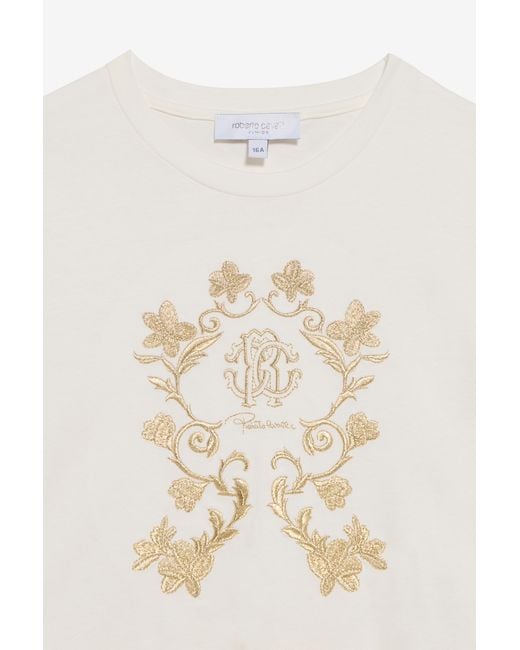 Roberto Cavalli Arabesque Print Dress in White | Lyst UK