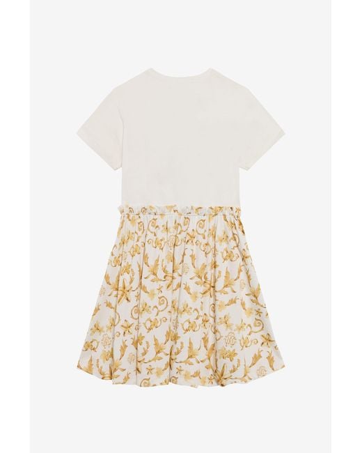 Roberto Cavalli Arabesque Print Dress in White | Lyst UK