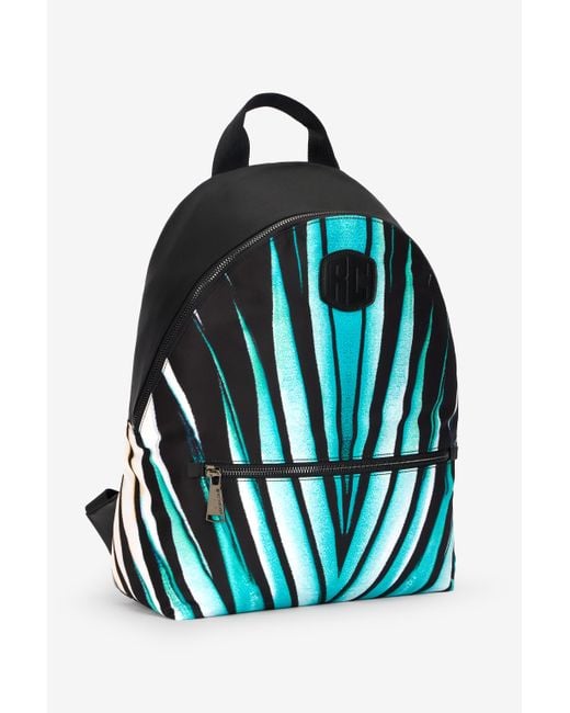 Roberto Cavalli Ray Of Sea Print Backpack in Blue for Men | Lyst