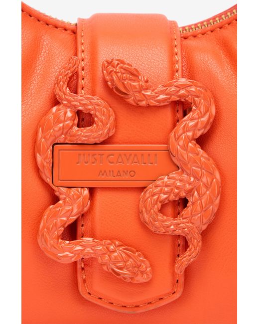 Roberto Cavalli Small Bag With Mirror Snake in Orange | Lyst
