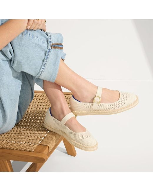 Rothy's The Espadrille Mary Jane in Natural | Lyst