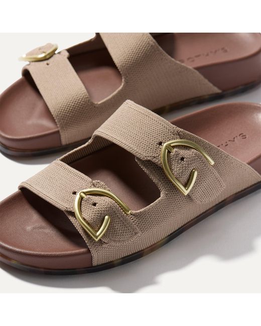 Rothy's The Buckle Slide in Brown | Lyst