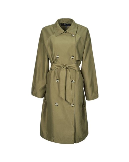 Vero Moda Trench Coat Vmdoreen in Green | Lyst UK