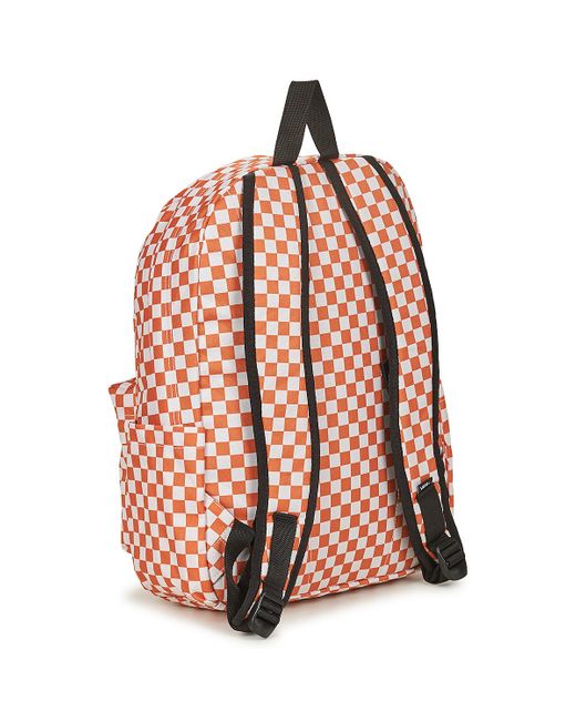 Vans Backpack Old Skool Check Backpack in Red | Lyst UK