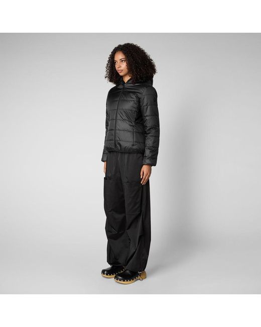 Save The Duck Women's Laila Reversible Hooded Jacket In Black | Lyst Save The Duck Women's Laila Reversible Hooded Jacket In Black | Lyst